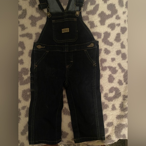 Wrangler | One Pieces | Wrangler Overalls Baby Infant Outfit 69 Months Dark Denim Jean Overall ...